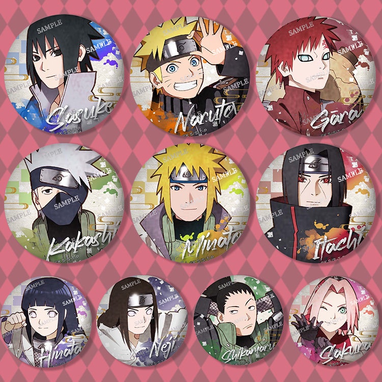 Anime Naruto 2D Character Pins Enamel Badges Naruto Merchandise COS ...