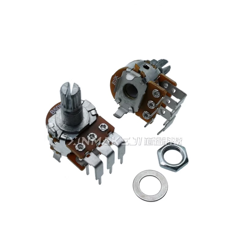 Wh148 Dual Potentiometer B10K 20K 50K 100K 500K Outer Bending Pin 6 Pin ...