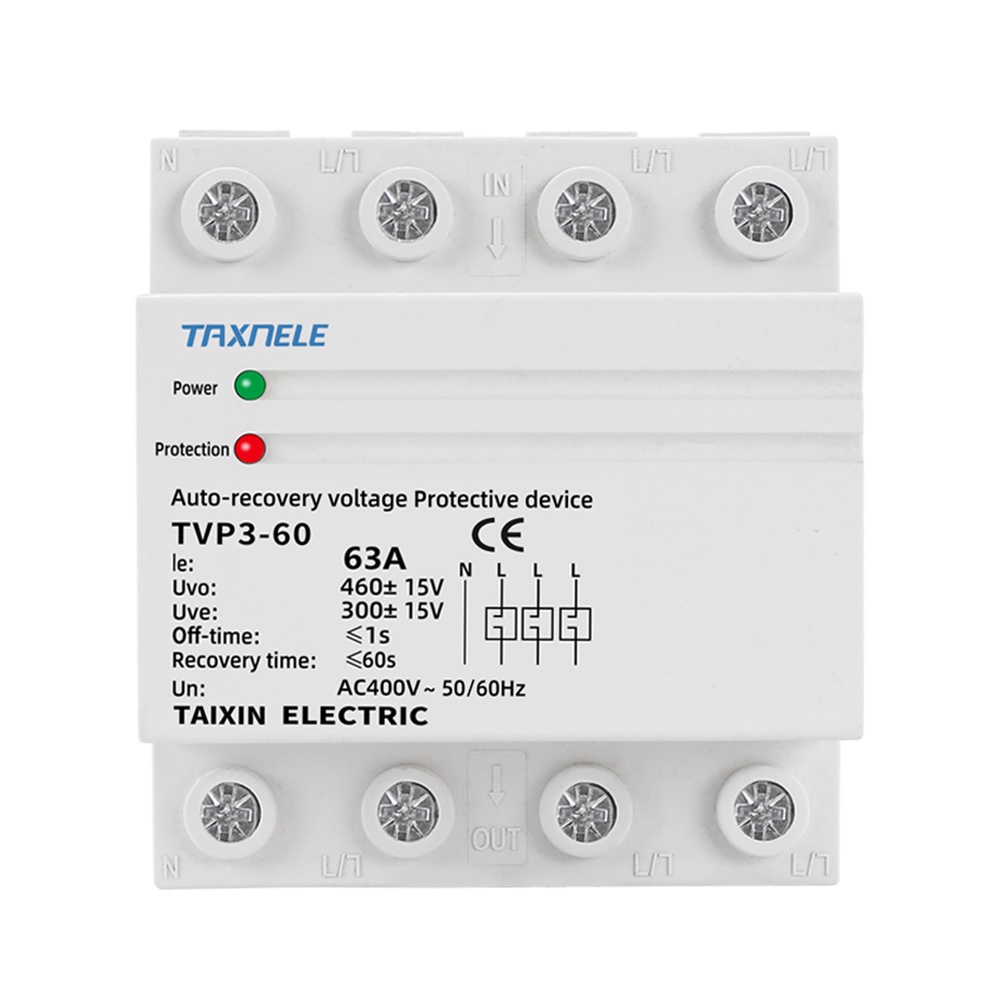Three Phase Over Under Voltage Protector 3 Phase Automatic Recovery ...