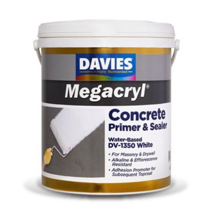 DAVIES MEGACRYL CONCRETE PRIME OR CONCRETE SEALER WHITE 4 LITERS DV ...