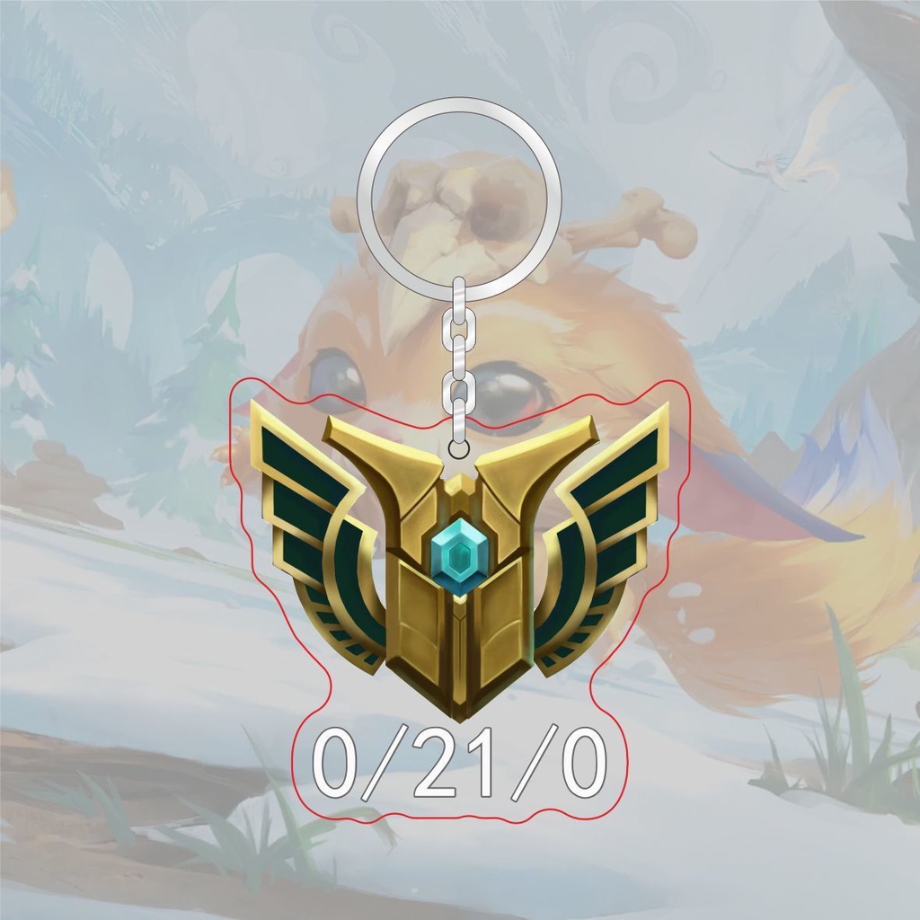 Spoof LOL Weak Explosion Keychain Key Achievement Logo Golden Kes ...