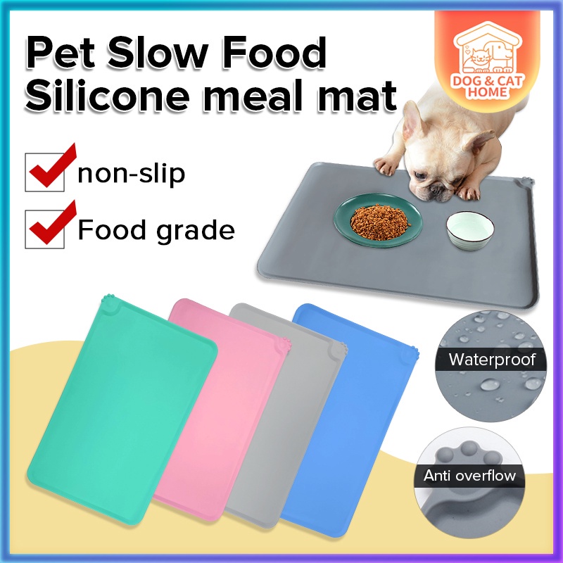 Pet Silicone Food Plate Mat Non-slip Durable Foldable Pet Mat Portable ...