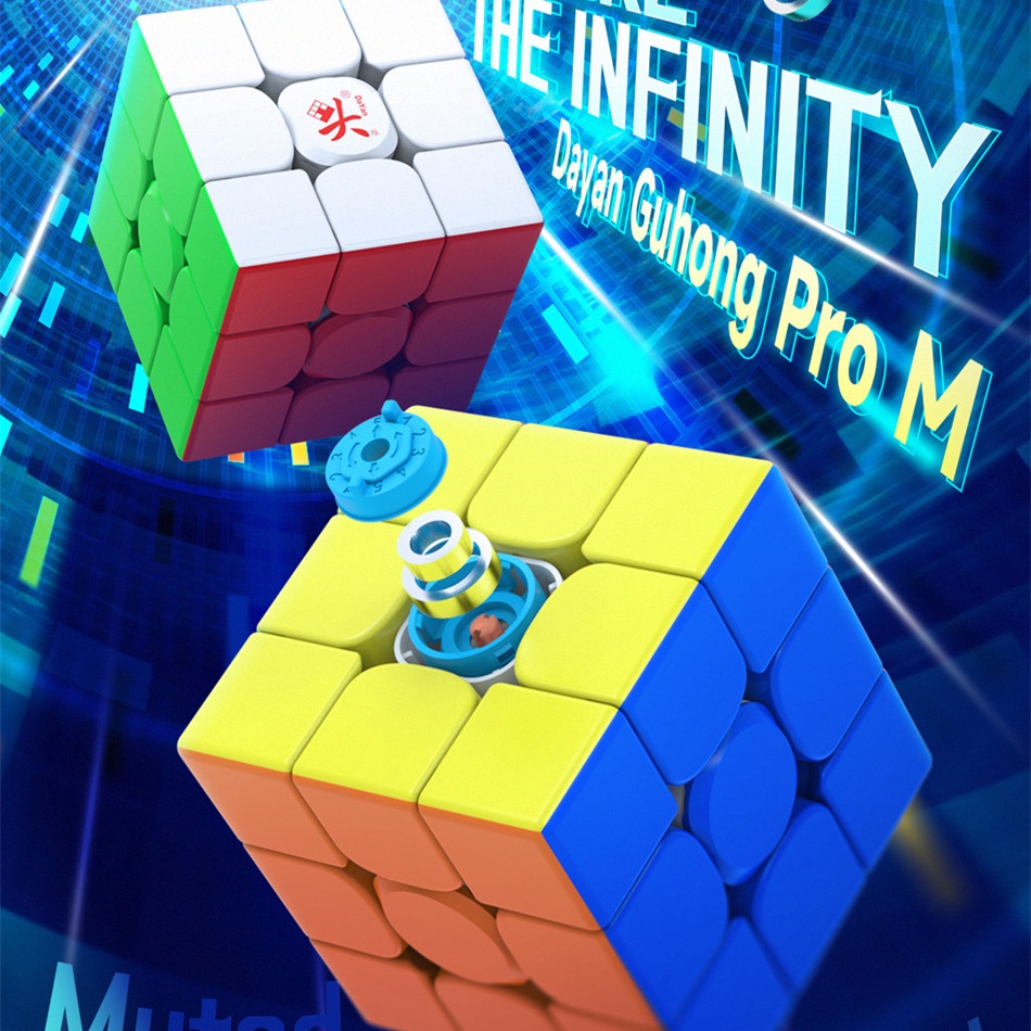 DaYan GuHong Pro M Maglev 3x3 Magic Cube PROM Magnetic Spring Magic ...