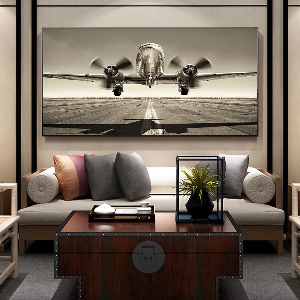 Vintage Aircraft Propeller Poster Wall Art Modern Aviation Combat ...