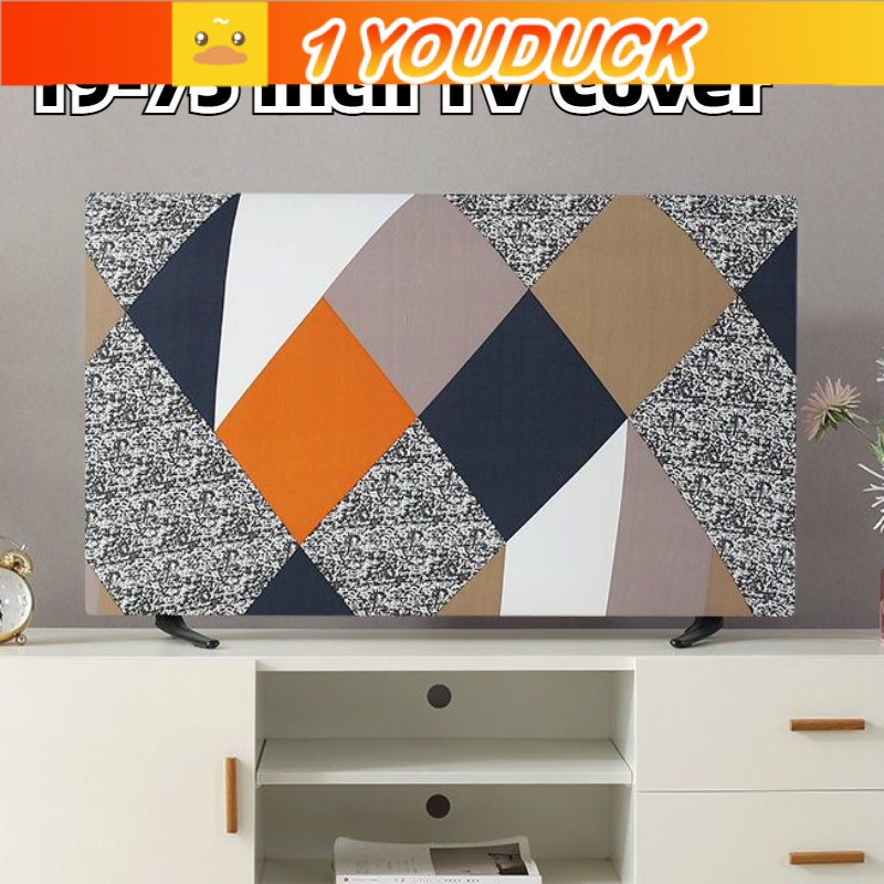 75 Inch 70 Inch 65 Inch TV Cover Sets of Dust Cover Fabric Art Hanging ...