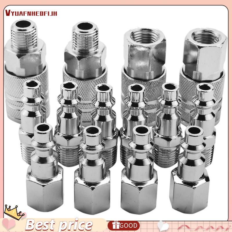 【vyuafnhedfijh】14pcs Air Line Hose Compressor Fitting 1/4 Inch Bsp ...