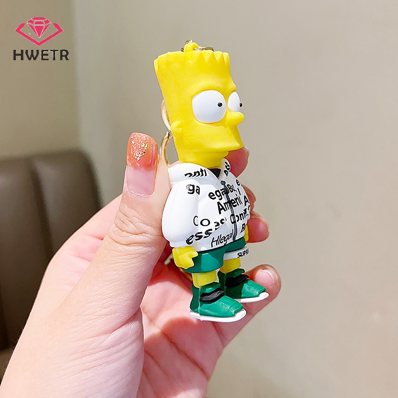 HWETR The Simpsons Keychain Cartoon Anime Figure Key Ring Phone Hanging ...