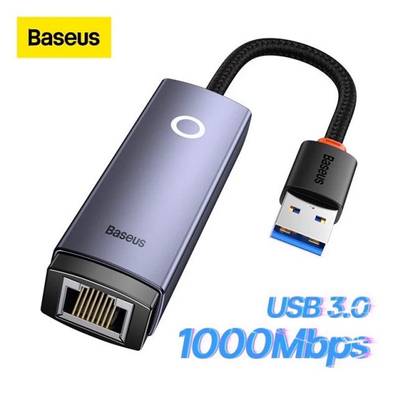 Baseus Lite Series RJ45 LAN PORT Ethernet Adapter 1000Mbps Braided Wire ...