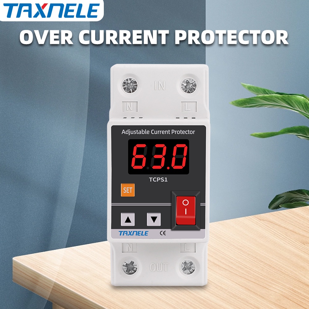 TCPS1 Electric Current limiter with Overload Protection Relay Electronics Circuit Breaker Surge ...