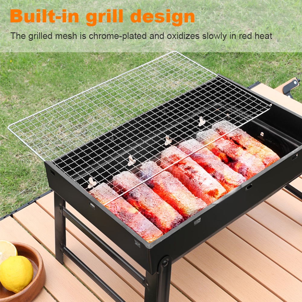 Bbq Grill Charcoal Griller Camping Foldable Outdoor Grill Bbq Griller ...