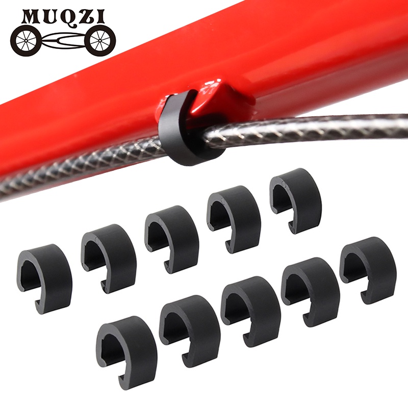 MUQZI 10PCS Bike C-Clips Brake Shift Cable Clamp MTB Road Bike Housing ...