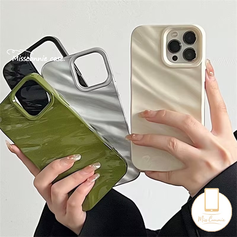 Simple Solid Color Wrinkle Case Compatible For IPhone 7plus 11 14 13 15 ...