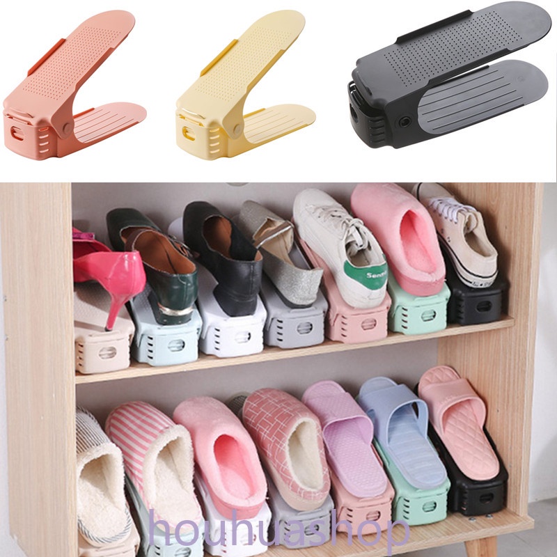 Ready Stock Simple Modern Shoe Rack Double-layer Integrated Adjustable ...