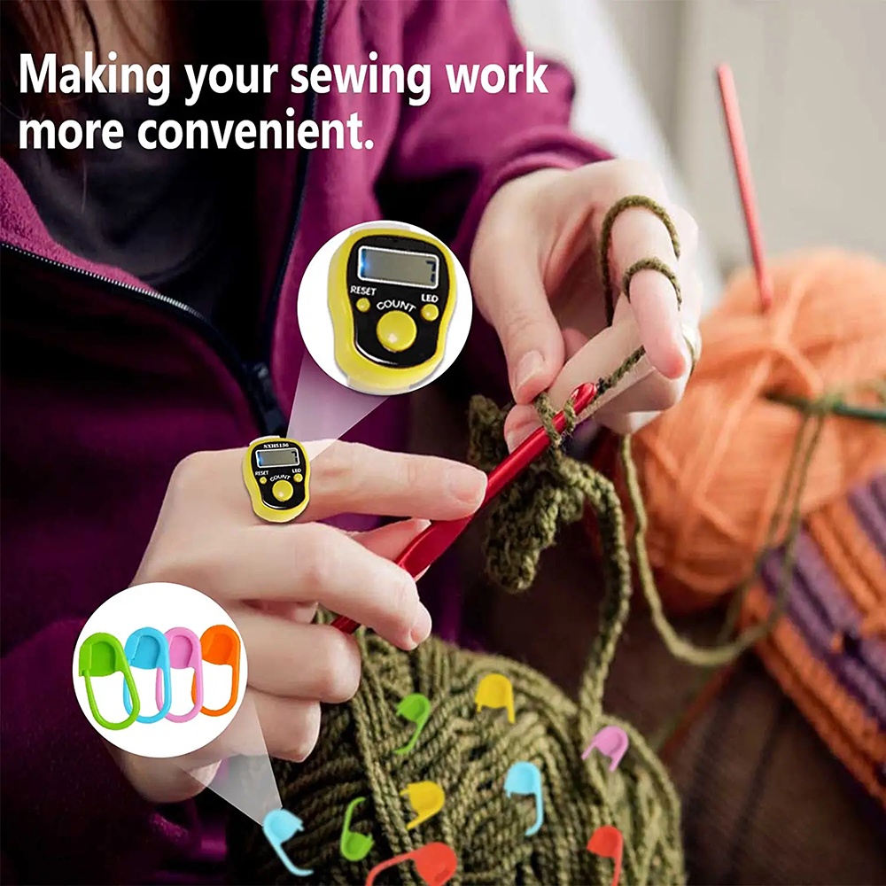 21pcs Sewing and Weaving Counting Tool 1 Luminous LED Digital Line ...