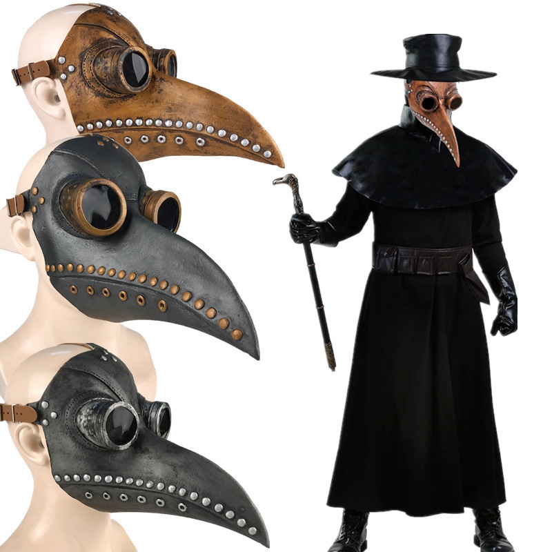 A0283 Medieval Plague Doctor Beak Mask Halloween Beak Mask New Punk ...