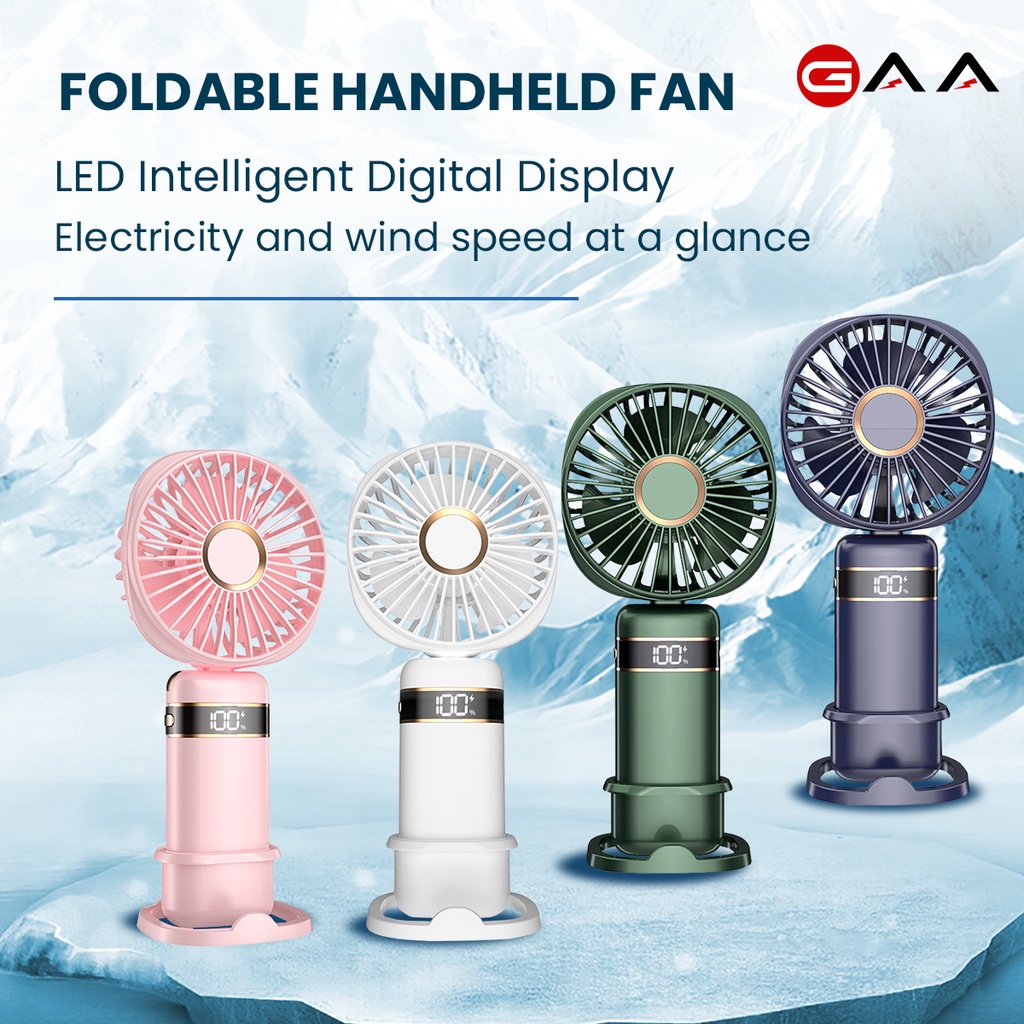 GAA 10000mAh Portable Mini Fan USB Rechargeable Handheld Fan 5-Speed ...