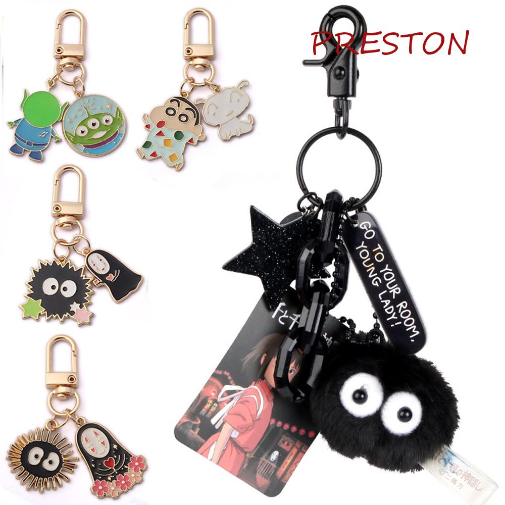 PRESTON Anime Keychain Ball Elf Totoro Black Coal Ball Cosplay Keyring ...