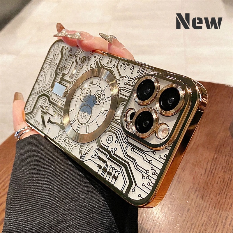 Luxury Magnetic Transparent Phone Case For iPhone 15 14 13 12 11 Pro ...