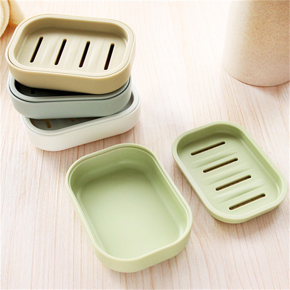 Double Layer Soap Tray With Lid Toilet Draining Soap Tray Creative ...
