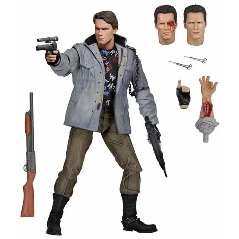 [New] NECA Terminator T800 Rascal version war damage Arnold robot 7 ...