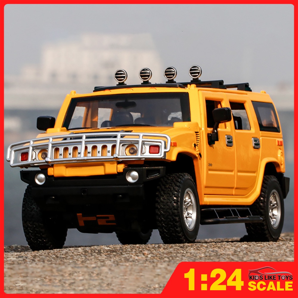 KLT 1:24 HUMMER H2 Metal Alloy Toys Car Model Diecast Vehicle For Boys ...