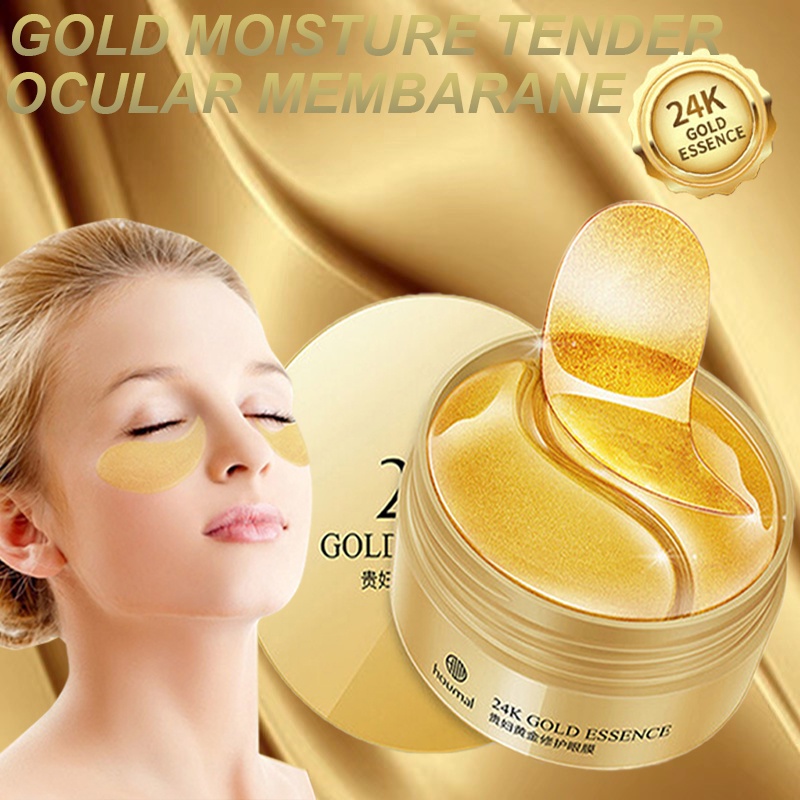 24k Gold Moisturizing Whitening Eye Mask for Eyebags Collagen Eye Patch ...
