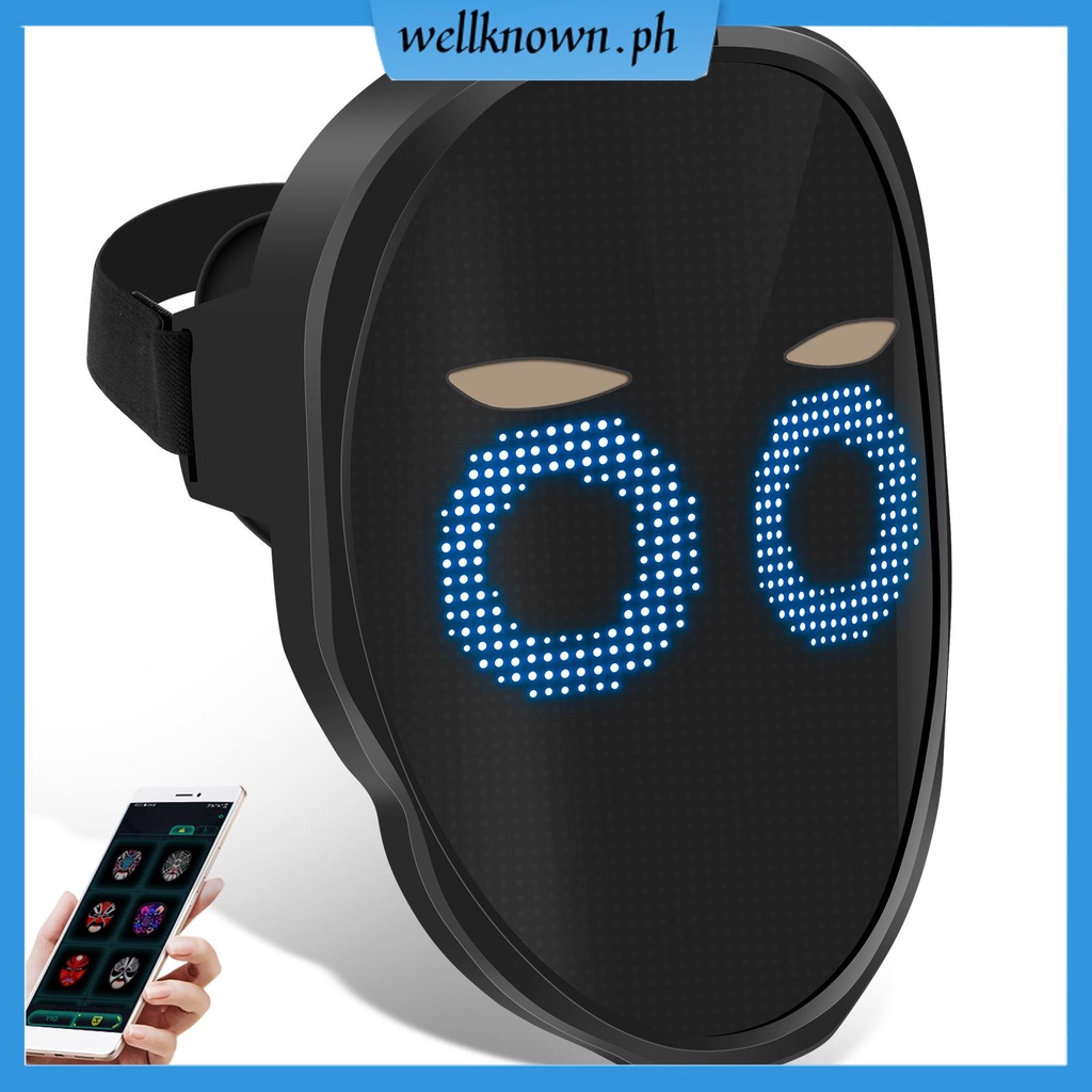 LED Mask 2000mAh Rechargeable Face Transforming LED Mask with Gesture ...