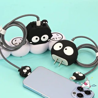 4 in 1 Fashion New Cute Comics Soft Silicone Charger Black Compatible ...