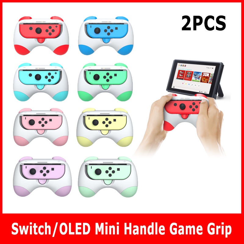 2PCS Joycon Handle Game Grip Bracket Holder Joystick Hand Grip Case for Nintendo Switch Oled NS ...