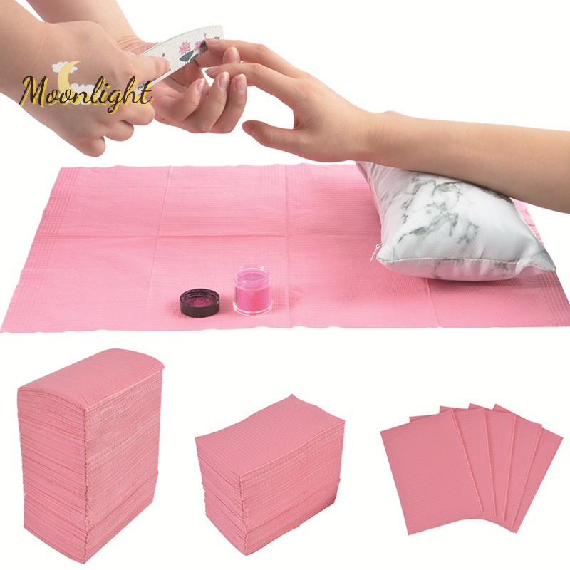 Moonlight> Portable Disposable Nail Art Clean Pad Desk Mat for Beauty ...