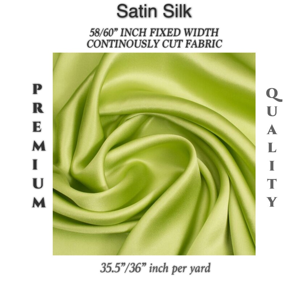 SOFT SATIN FABRIC PER YARD 60" FIXED WIDTH BATCH 2 | Shopee Philippines