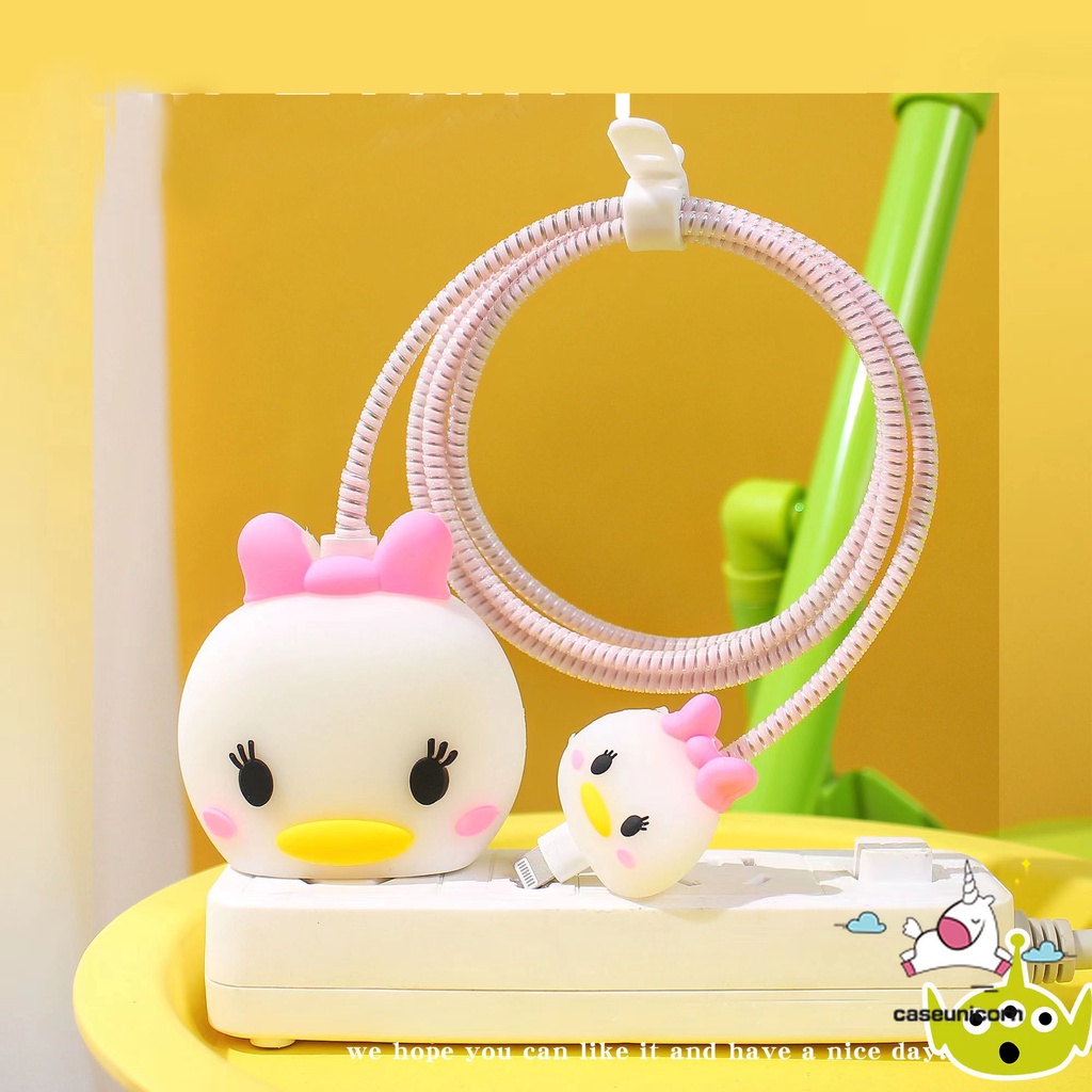 Cartoon Ice Cream 4 in 1 Cable Protector Case Compatible For Apple ...