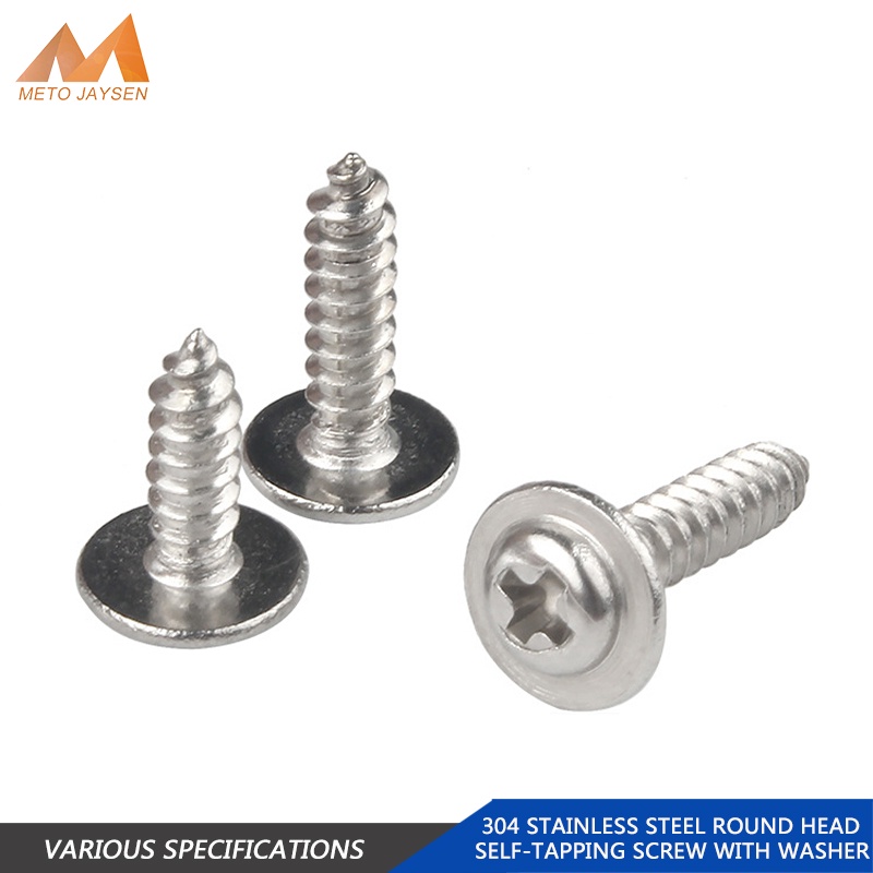 M2 M2.3 M2.6 M3 M4 304 Stainless Steel Phillips Round Head Screw Button Head Self-Tapping Screws ...