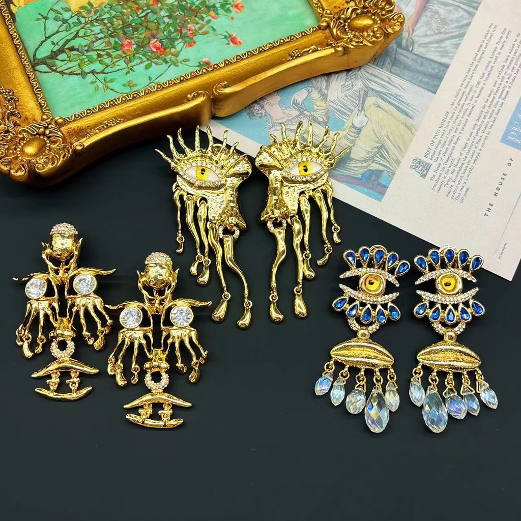 Earrings Light Luxury Jewelry vintage Qingdao Devil's Eye Nose Magazine ...
