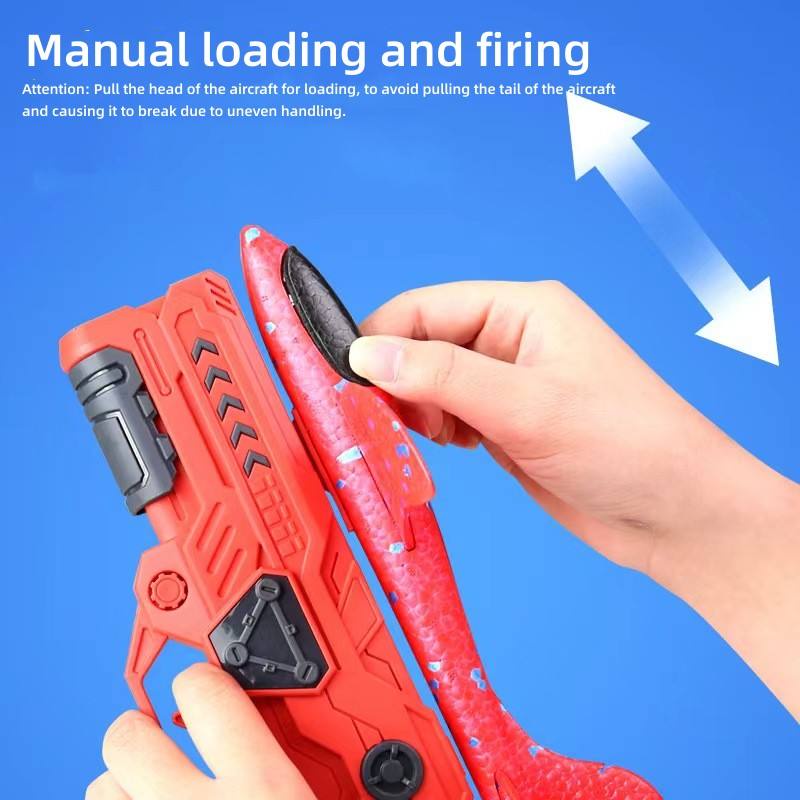 New Kids Catapult Aircraft launcher Battle Airplane Glider Flying ...