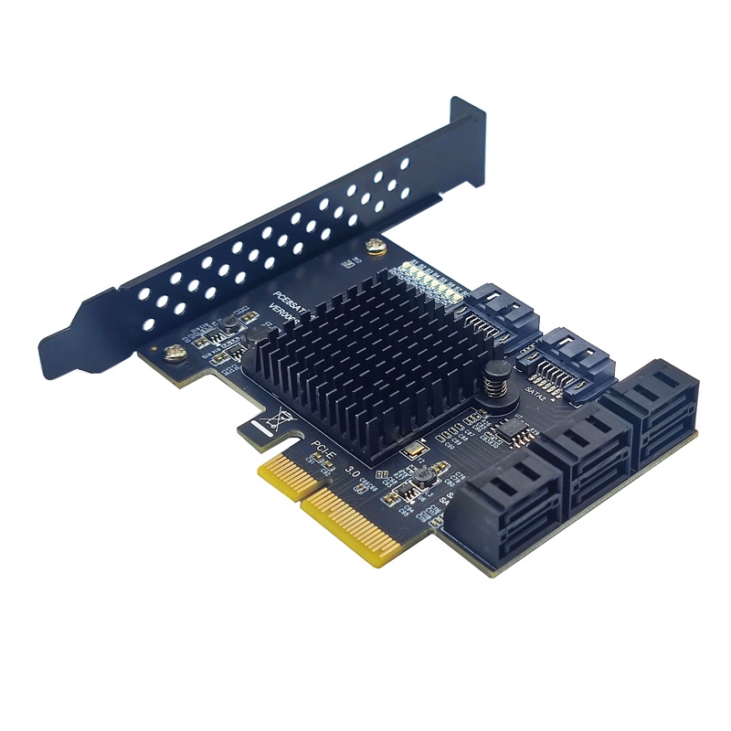 PCIE 8 Port SATA Expansion Card Extension Board PCI E PCI-E PCI Express ...