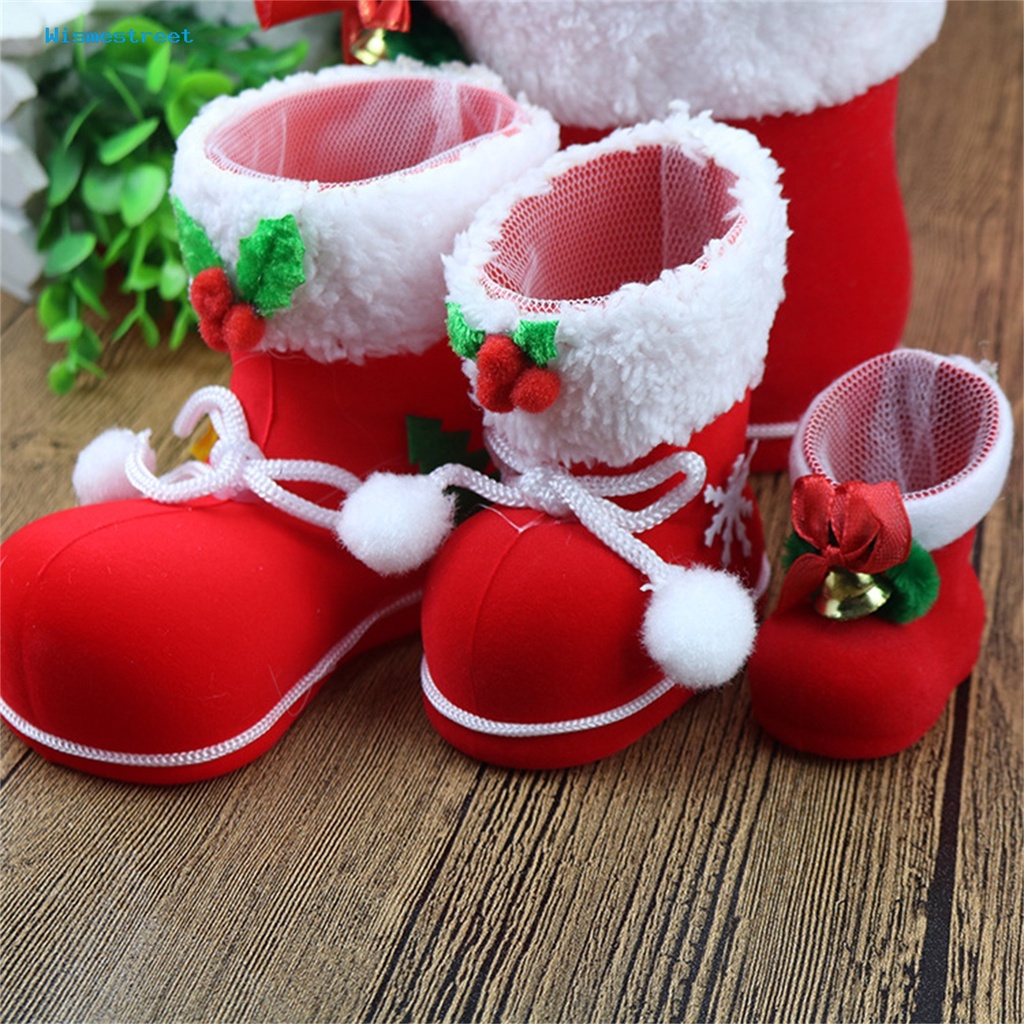 Christmas Candy Boots Cute Wide Application Plastic Plush Christmas ...
