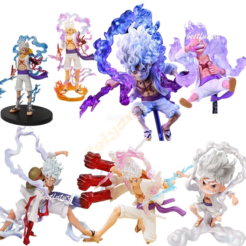 New Gk One Piece Gear 5 Luffy Sun God Nika Action Figure Model Doll ...