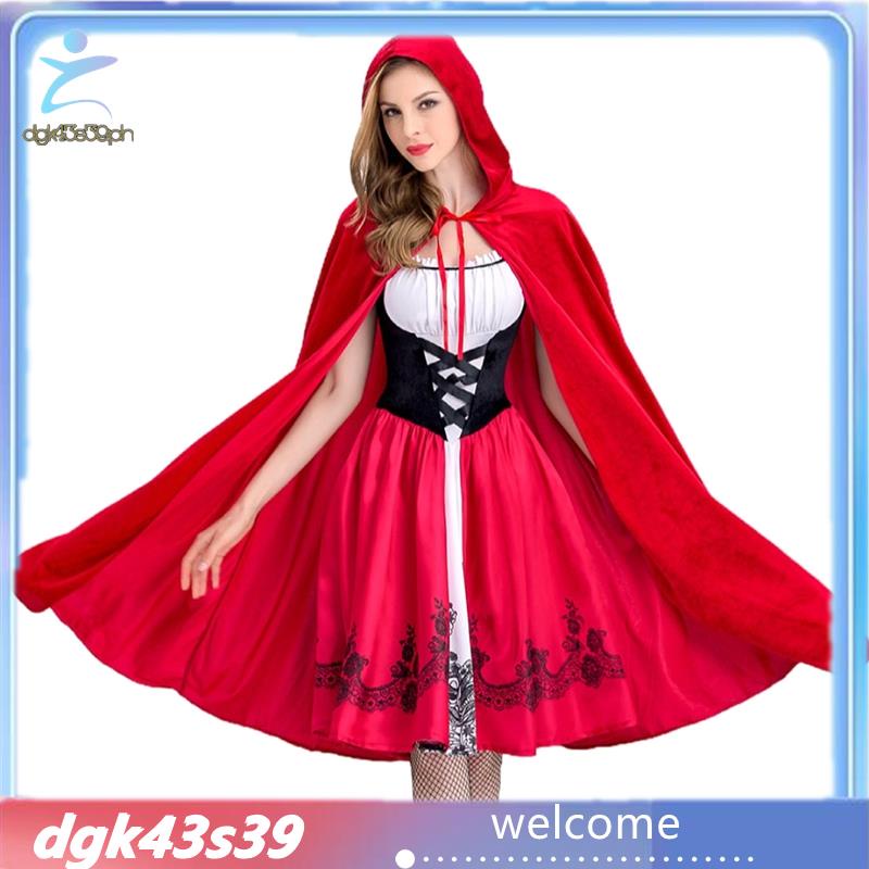 [Pretty]Women'S Gothic Red Riding Hood Costume Hooded Cloak Christmas ...