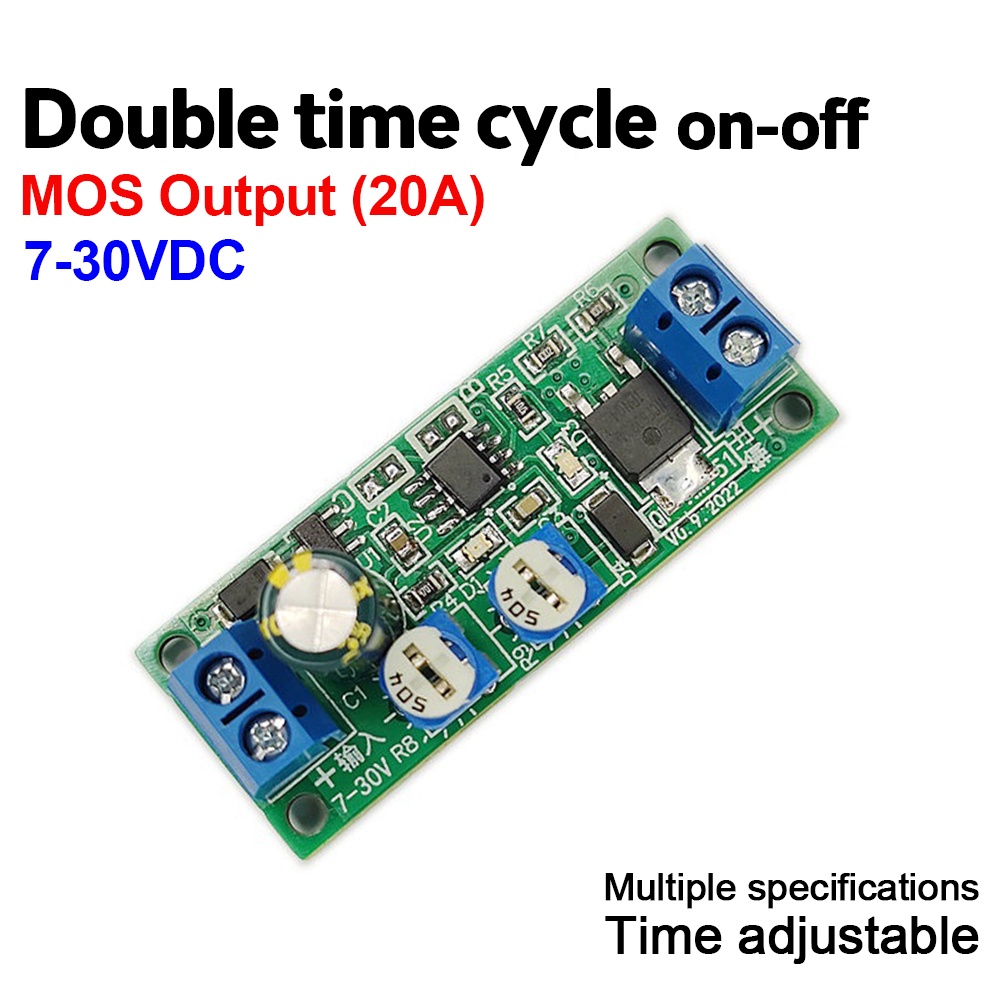 Dc 7 30v Digital Led Relay Board Dual Mos Trigger Cycle Timing Circuit Switch Timer Delay Module