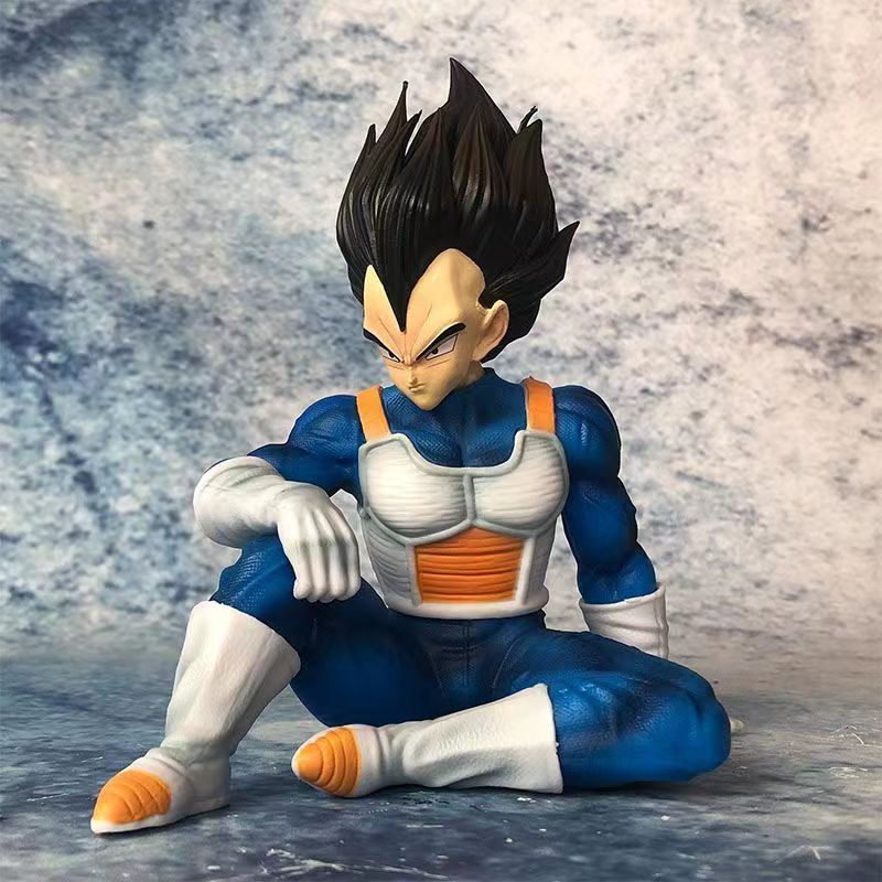 Dragon Ball Z Figure Sitting Vegeta Super Saiyan Battle Suit Figure ...