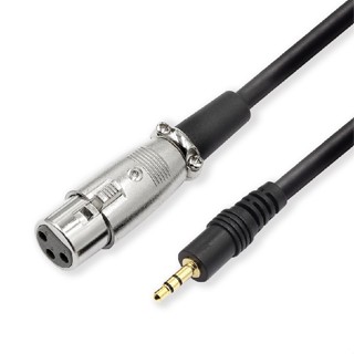 3Pin XLR To 3.5mm Female Jack Microphone Audio HiFi Cable 2.5Meter ...
