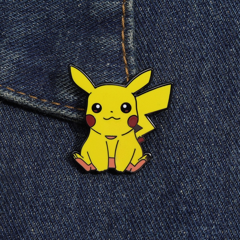 Cute Pikachu Hard Enamel Pins Pocket Monster Brooch Lapel Badges Anime ...