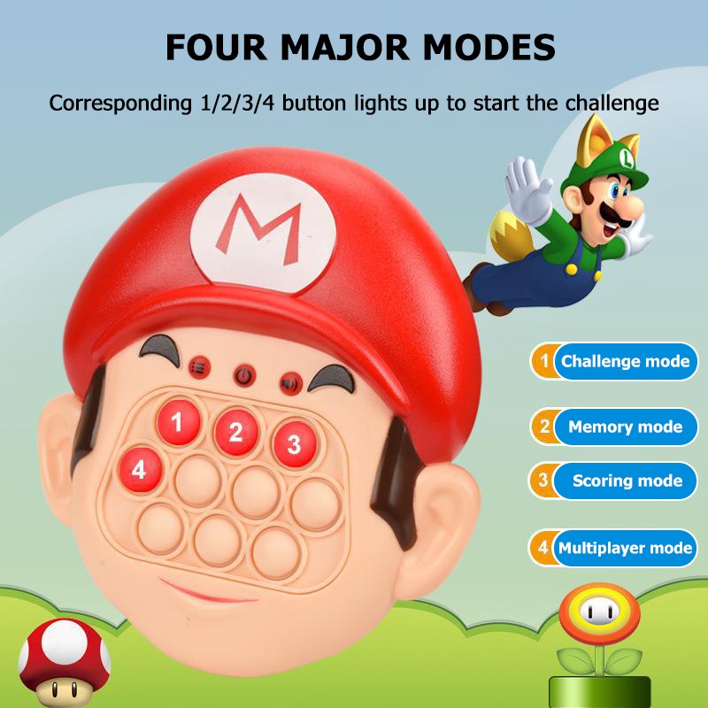 Anti-Anxiety Mario Pop and Push Bubble Game Machine Toy for Kids ...