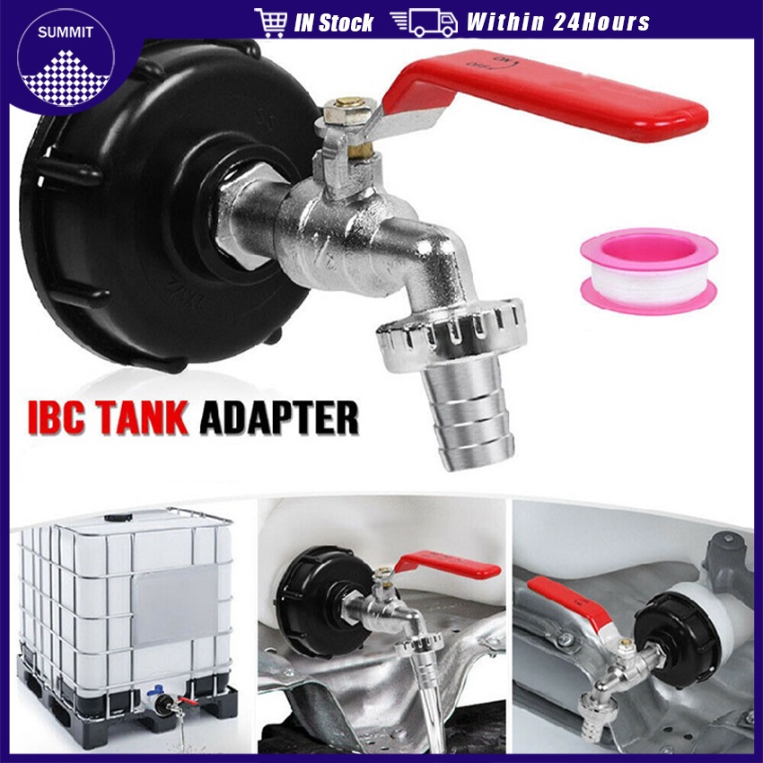 IBC Tank Tap 1/2'' 3/4'' S60*6 Coarse Thread Connector Valve Fitting ...