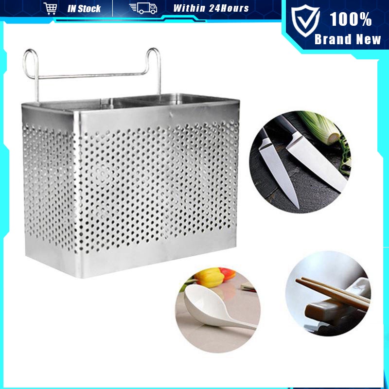 1/2 Grids Stainless Steel Kitchen Utensil Organizer Chopsticks Spoon ...