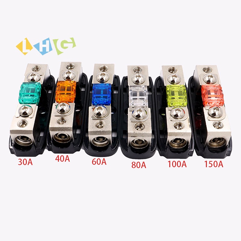 [LHG] Car Audio Fuse Power Fuse Holder 30-150A Stereo Audio Single Way AGU Fuse Holder new ...