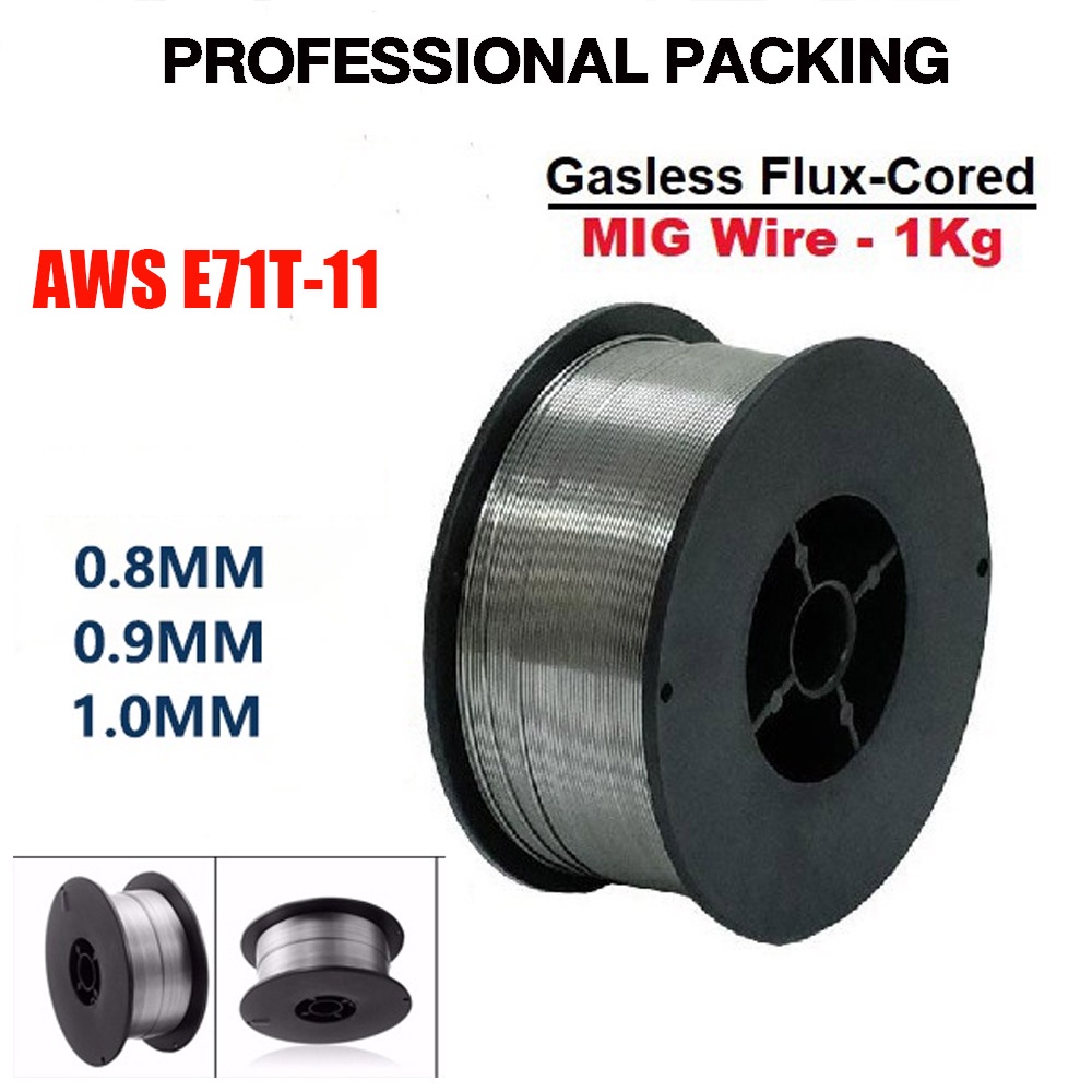 MIG Wire welding Gasless Flux Cored 1KG (AWS E71T-GS) 0.8mm 0.9mm 1.0mm | Shopee Philippines