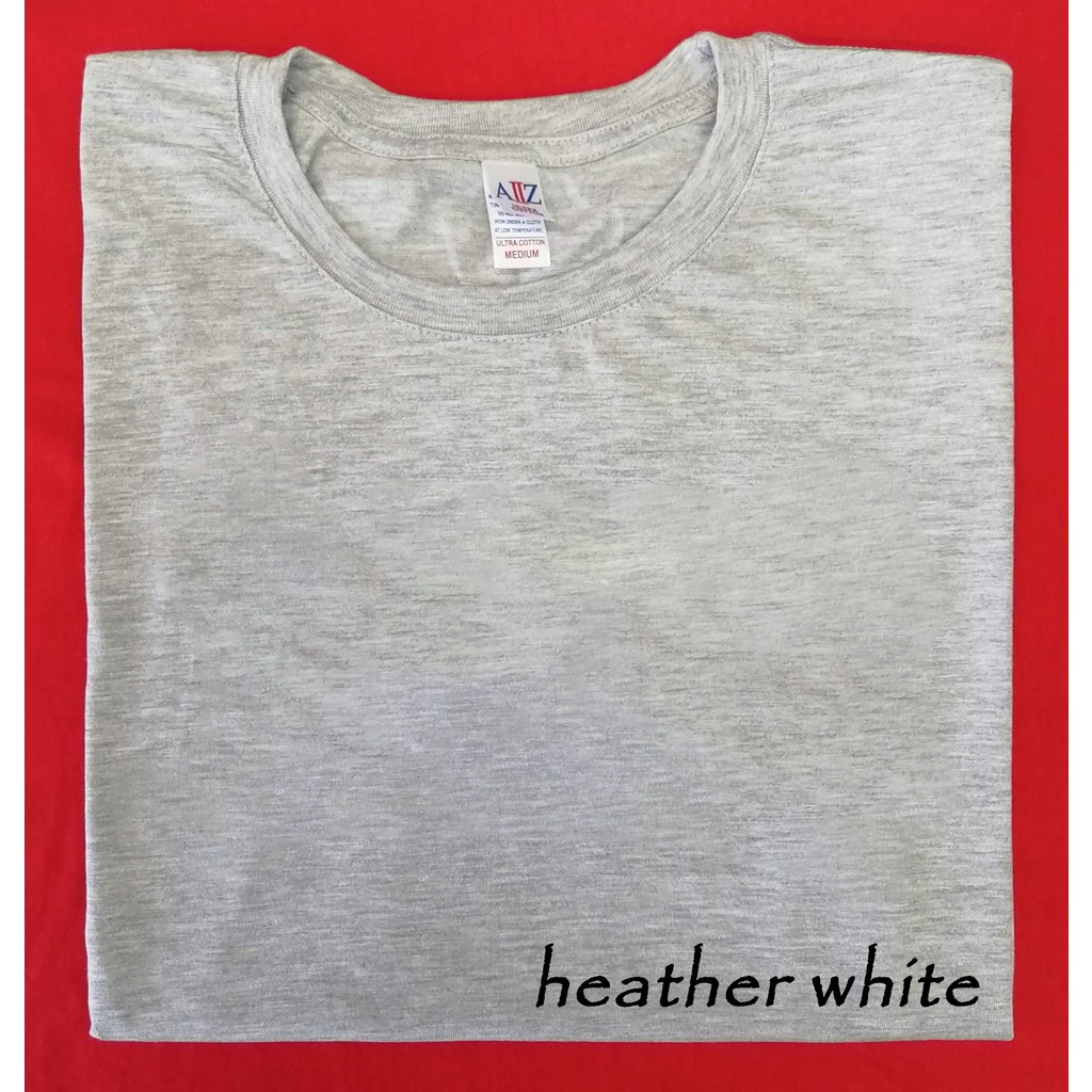 AIIZ / A2Z Ultra Cotton Plain Shirt UNISEX (HEATHER WHITE) | Shopee ...