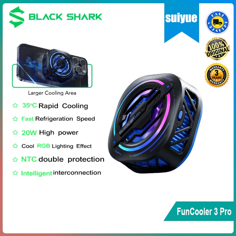 Black Shark Magnetic Cooler 3 Pro Cooling Fan for Smartphone, BR33 ...